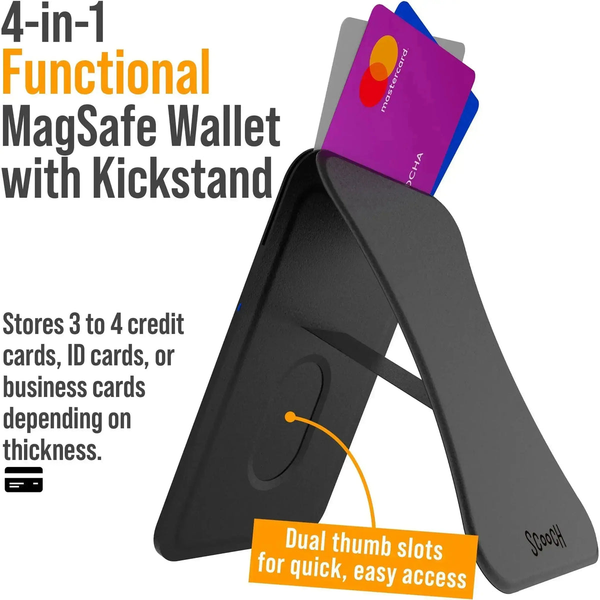 MagWallet 2.0 for MagSafe - Wallet, Grip, and Kickstand - Scooch