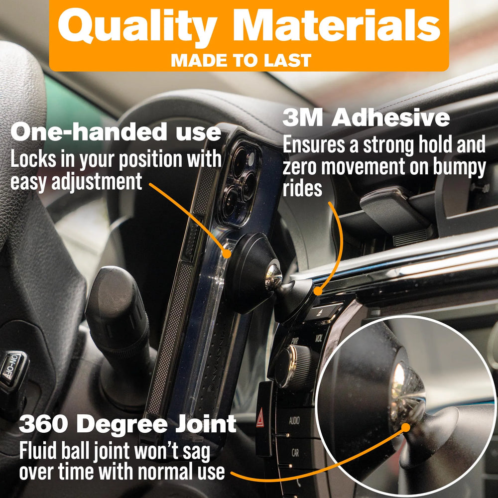 Compact, Universal Magnetic Car Mount - Wingmount by Scooch