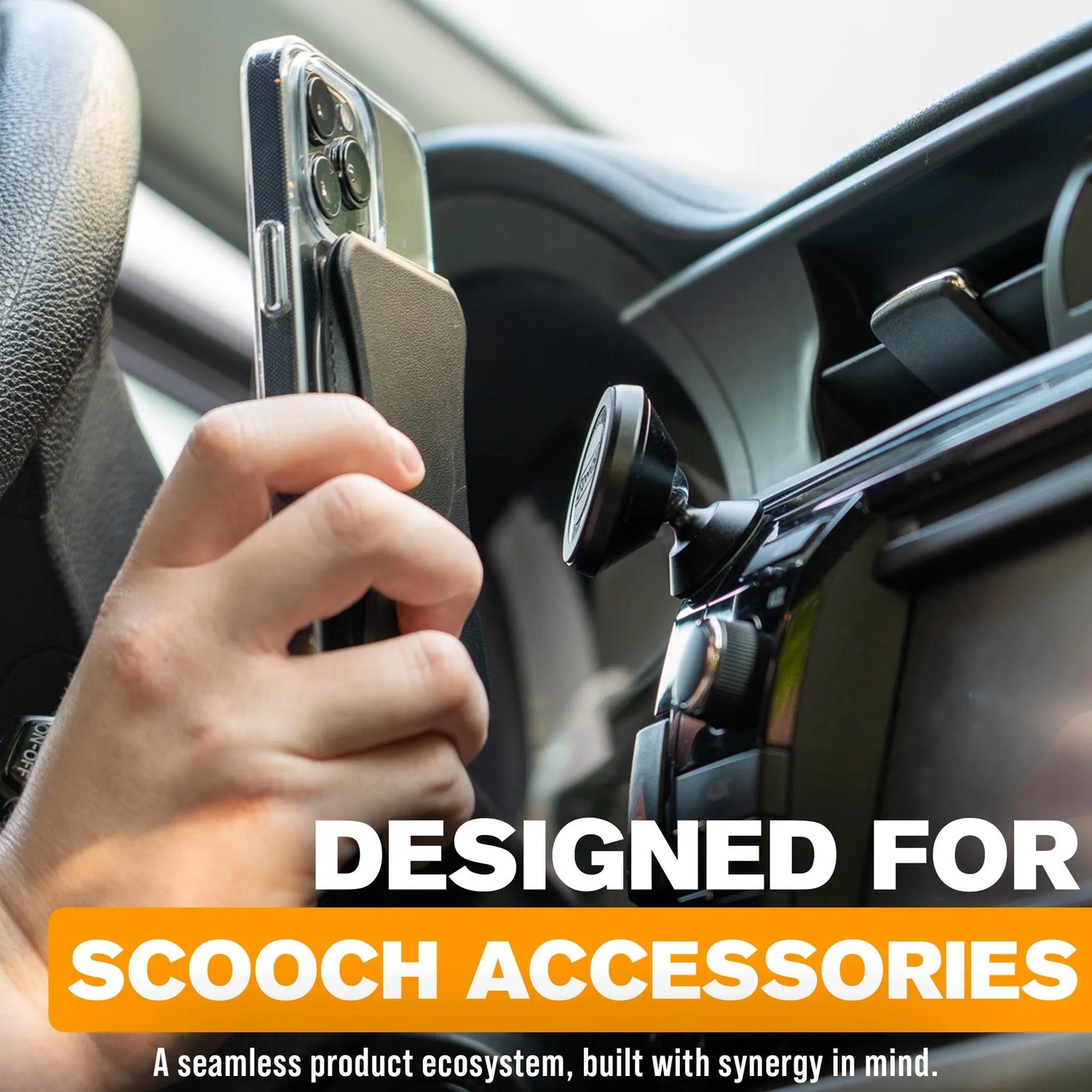 Compact, Universal Magnetic Car Mount - Wingmount by Scooch